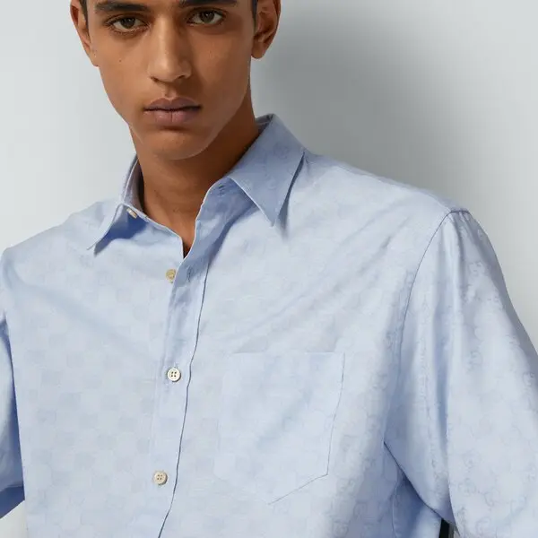 Gucci Gg Supreme Oxford Cotton Shirt