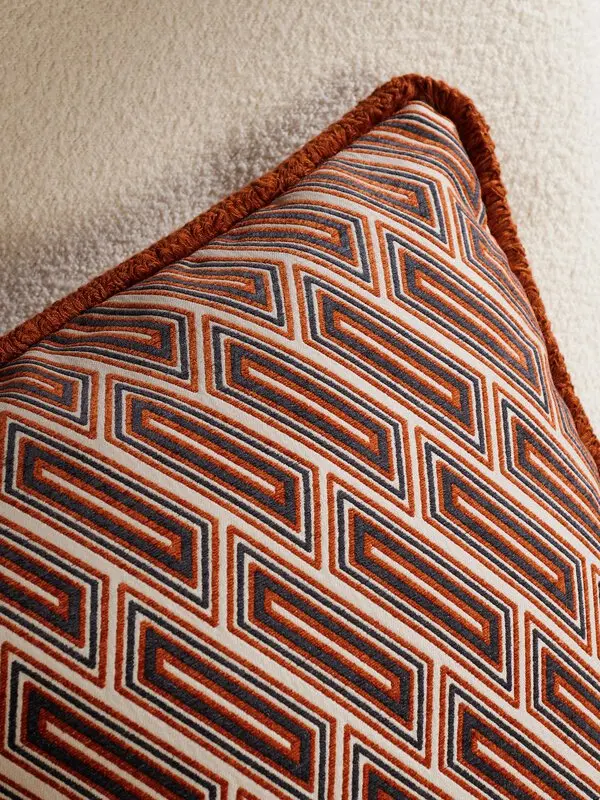 SOHO HOME Vende Fringed Jacquard Cushion