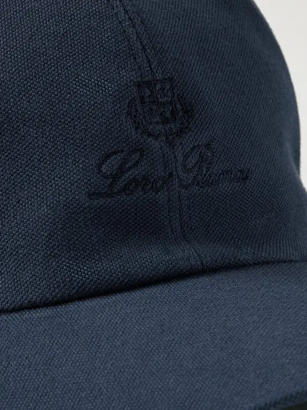 Loro Piana Logo-embroidered Cotton-piqué Baseball Cap - Blue