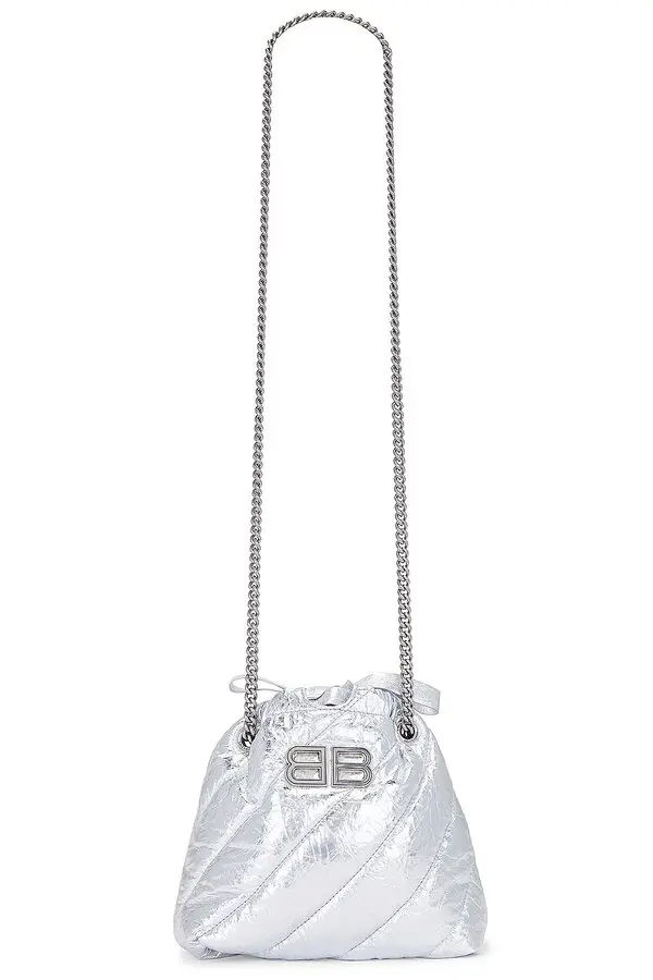 Balenciaga Crush Xs Tote Bag In Metallic