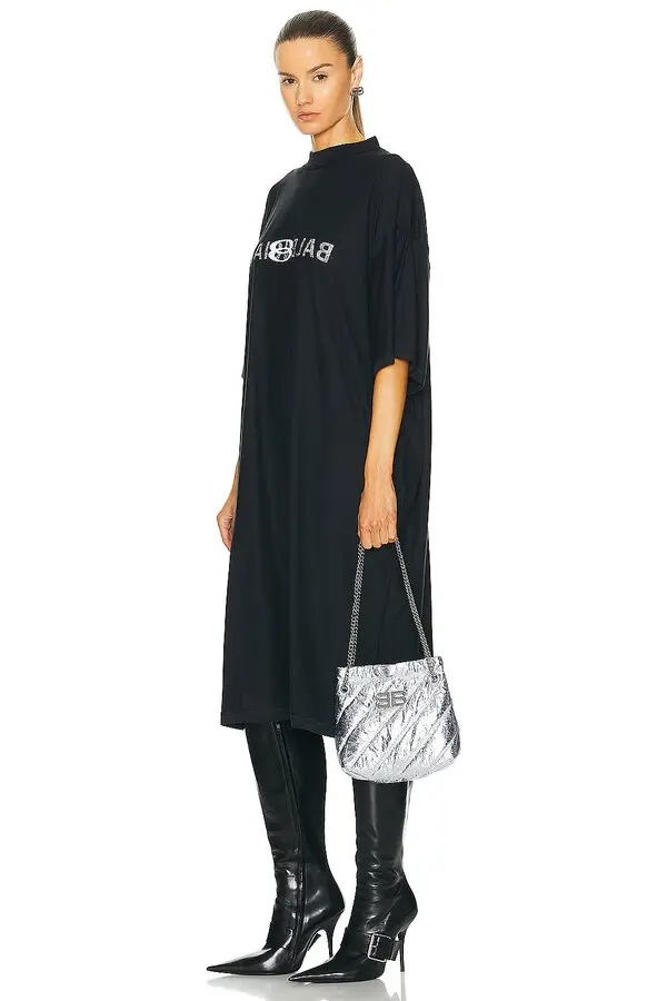 Balenciaga Crush Xs Tote Bag In Metallic
