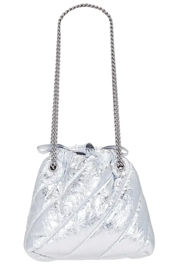 Balenciaga Crush Xs Tote Bag In Metallic