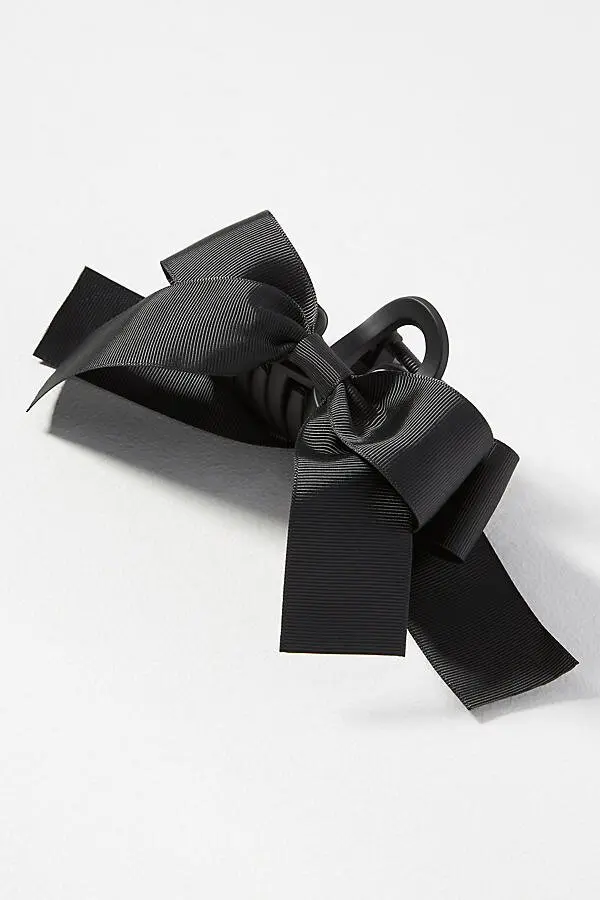Anthropologie Bow Hair Claw Clip - Black