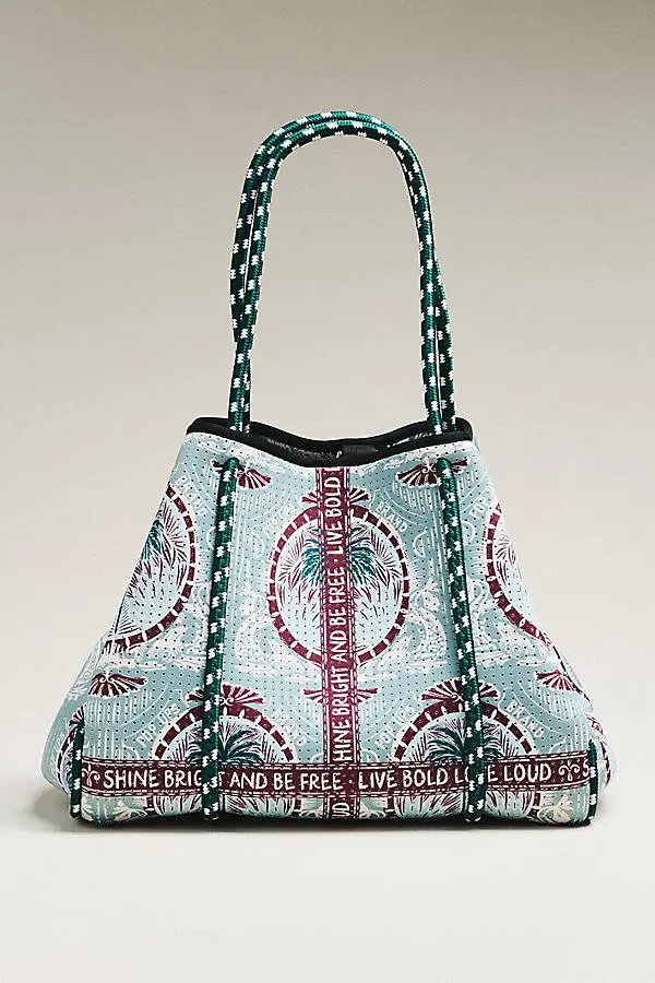 POP UPS BRAND Everyday Neoprene Tote - Green Pattern