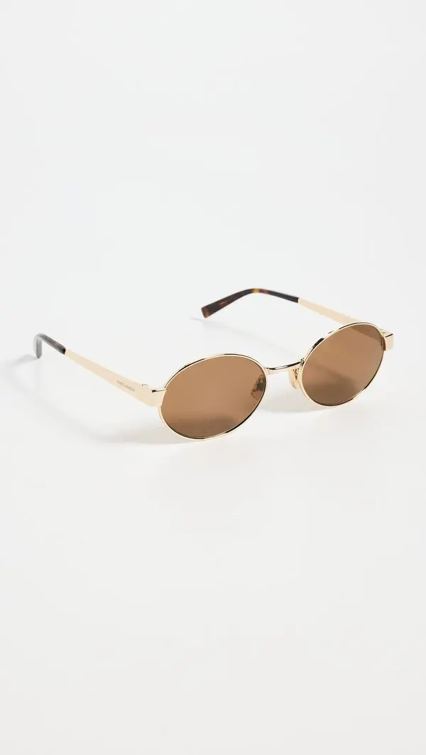 Saint Laurent Sl 692 Sunglasses - Gold-gold-brown