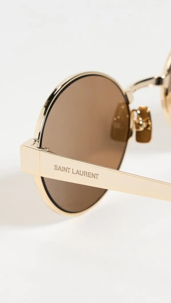 Saint Laurent Sl 692 Sunglasses - Gold-gold-brown
