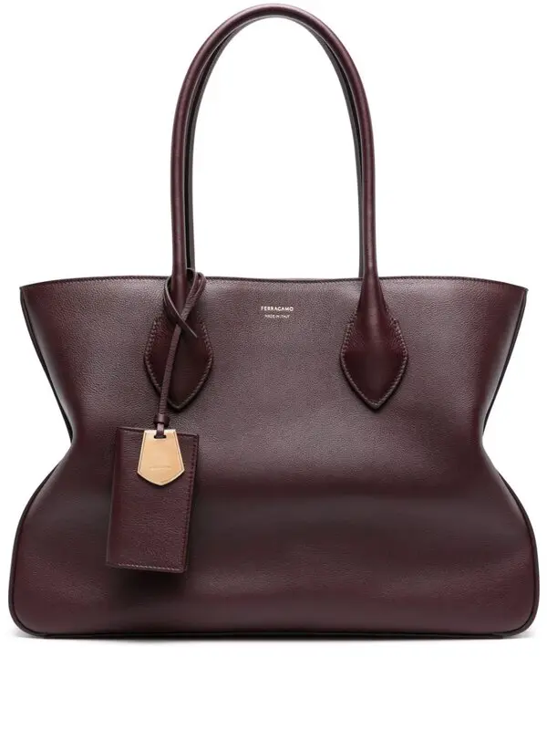 FERRAGAMO Stella Leather Tote Bag