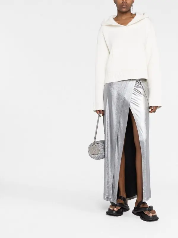 Loewe Tone Metallic Wrap Skirt