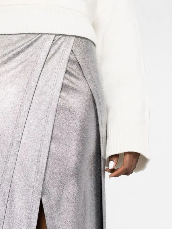 Loewe Tone Metallic Wrap Skirt