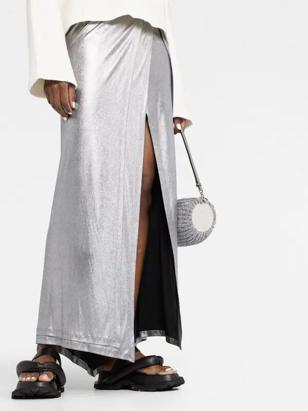 Loewe Tone Metallic Wrap Skirt