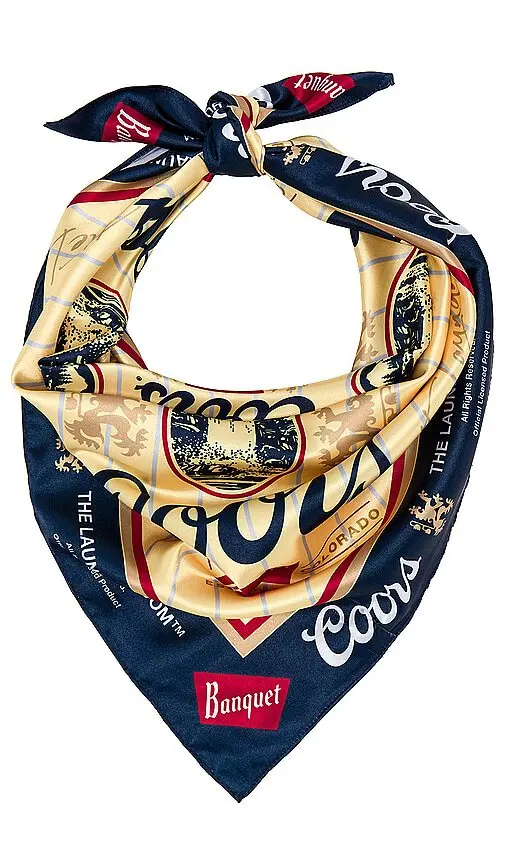 THE LAUNDRY ROOM Coors Heritage Silky Bandana In Yellow - Yellow Belly