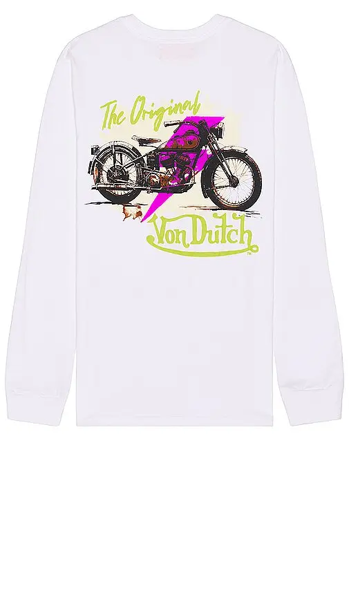 VON DUTCH Biker Shop Graphic Long Sleeve Tee