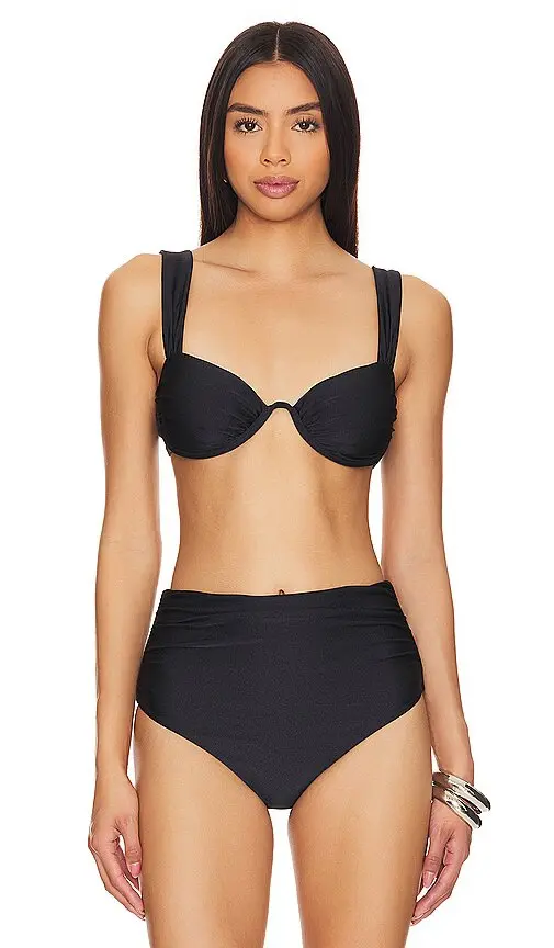 Simkhai Anniston Bikini Top - Black