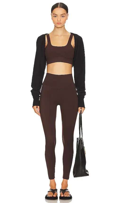 Varley Freesoft High Rise Legging In Brown - Coffee Bean