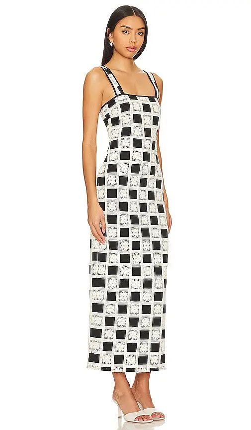 Tularosa Anna Maxi Dress - Black & Ivory