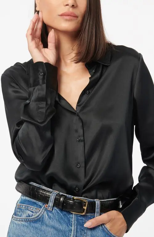 Cami Nyc Crosby Silk Charmeuse Shirt - Black