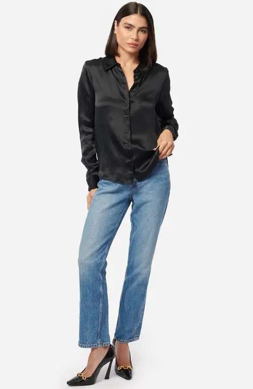 Cami Nyc Crosby Silk Charmeuse Shirt - Black