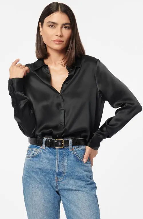 Cami Nyc Crosby Silk Charmeuse Shirt - Black