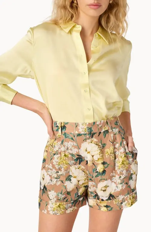Cami Nyc Crosby Silk Charmeuse Shirt - Buttercup