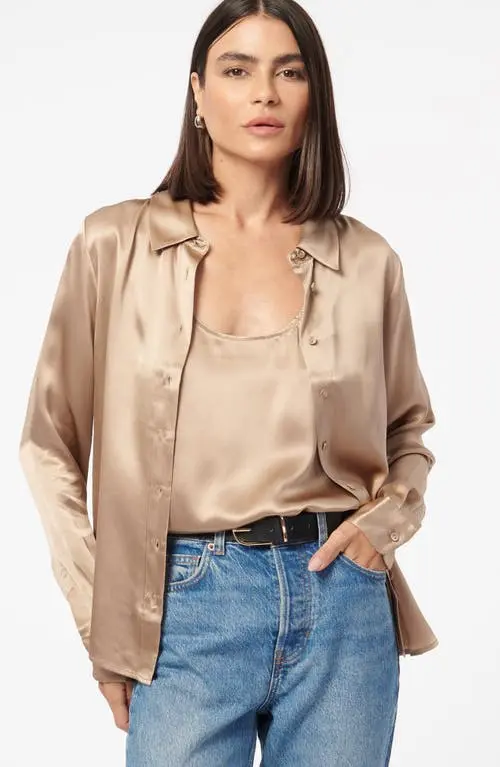Cami Nyc Crosby Silk Charmeuse Shirt - Champagne