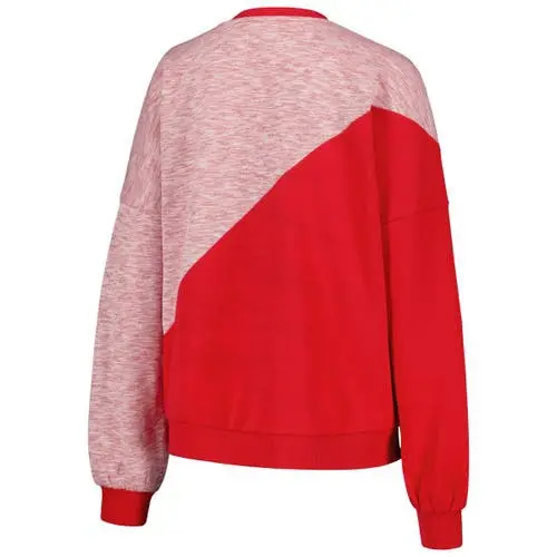 G-III 4HER BY CARL BANKS Chicago Bulls Benches Split Pullover Sweatshirt