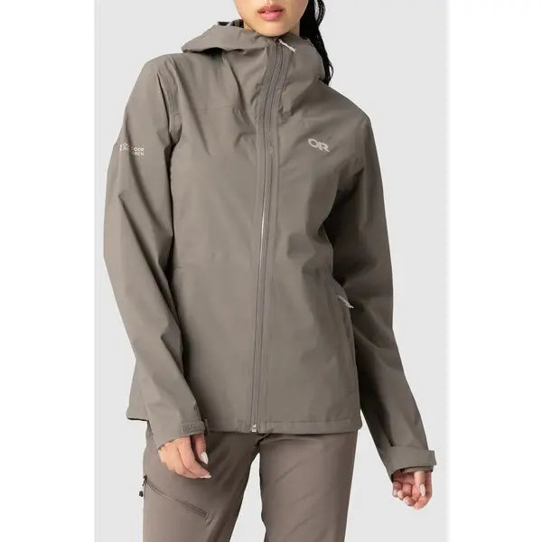 OUTDOOR RESEARCH Stratoburst Packable Rain Jacket - Gravel