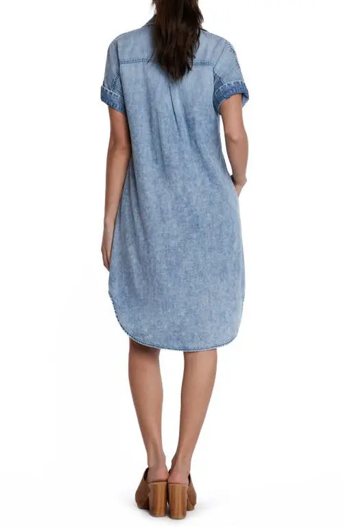WASH LAB DENIM Clean Denim Shirtdress - Mid Blue