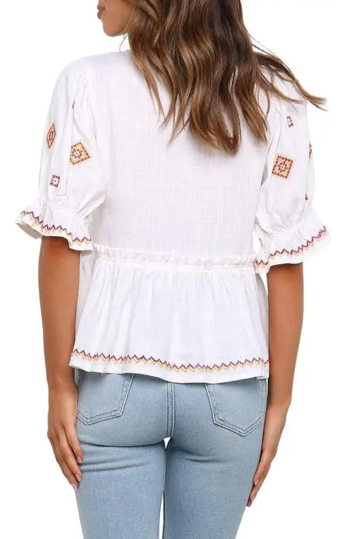 PETAL & PUP Dawstron Embroidered Top