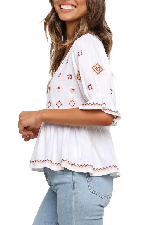 PETAL & PUP Dawstron Embroidered Top