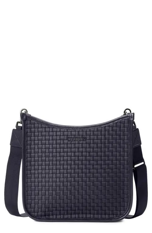 Mz Wallace Woven Nylon Box Crossbody - Black