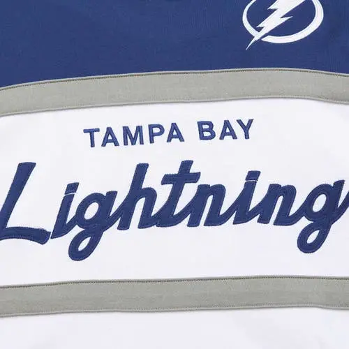 Mitchell & Ness Blue Tampa Bay Lightning Head Coach Pullover Hoodie