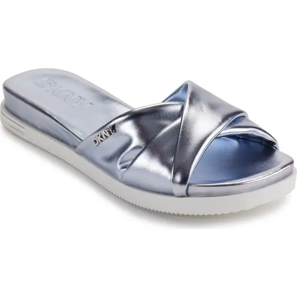 Dkny Jezebel Slide Sandal - Metallic Blue