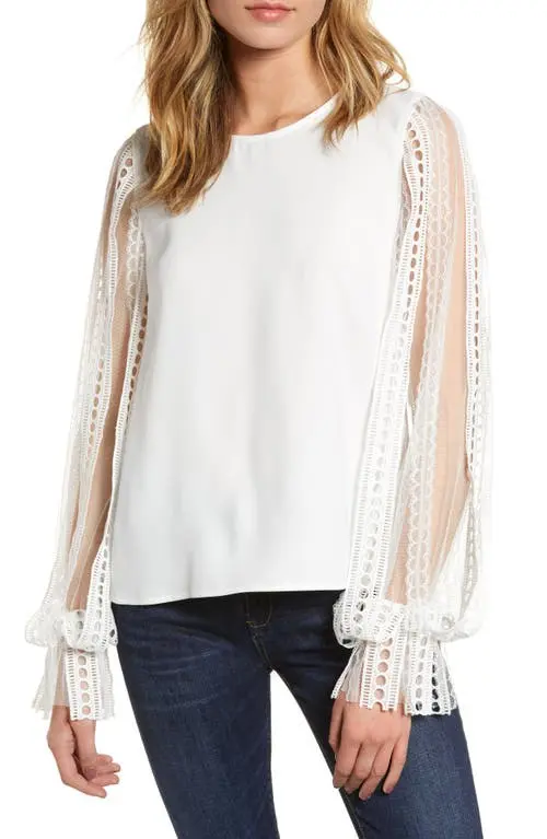 Endless Rose Lace Sleeve Blouse