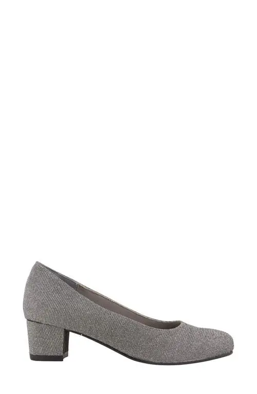 DAVID TATE Suave Pump - Silver Fabric