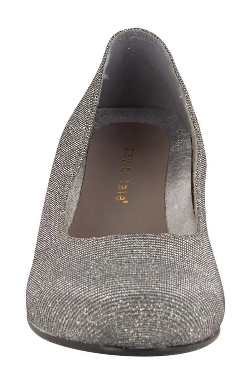 DAVID TATE Suave Pump - Silver Fabric