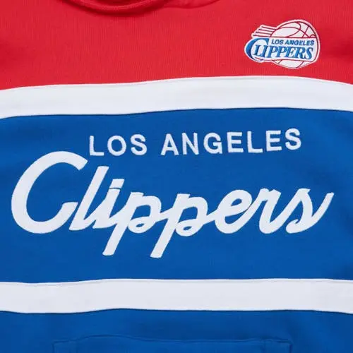 Mitchell & Ness Red La Clippers Head Coach Pullover Hoodie