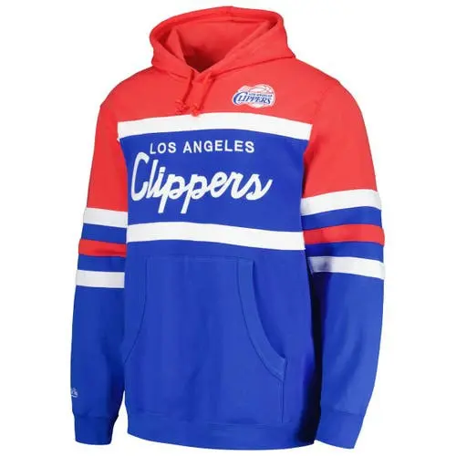 Mitchell & Ness Red La Clippers Head Coach Pullover Hoodie