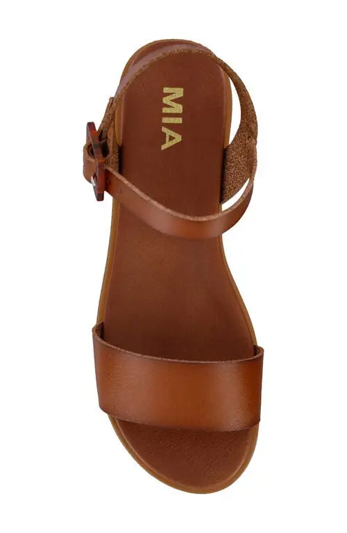 Mia Peyton Ankle Strap Sandal - Cognac