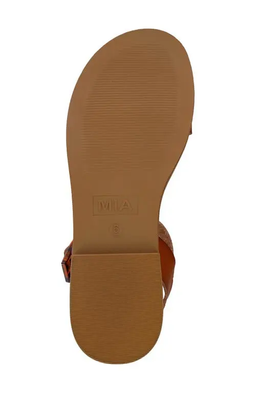 Mia Peyton Ankle Strap Sandal - Cognac