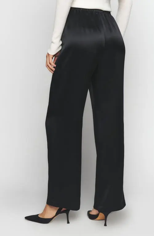 REFORMATION Olina Wide Leg Silk Pants