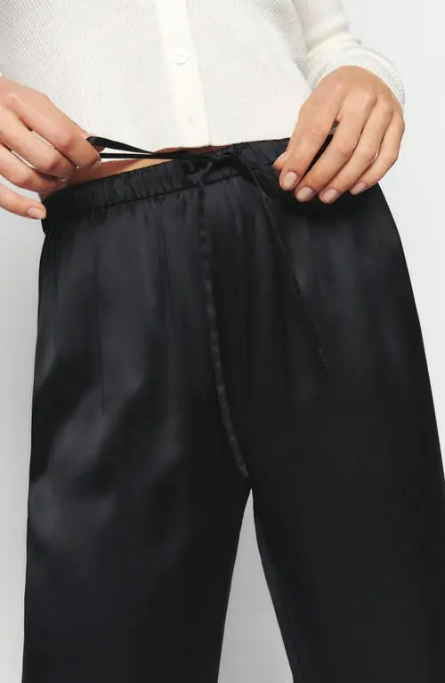 REFORMATION Olina Wide Leg Silk Pants