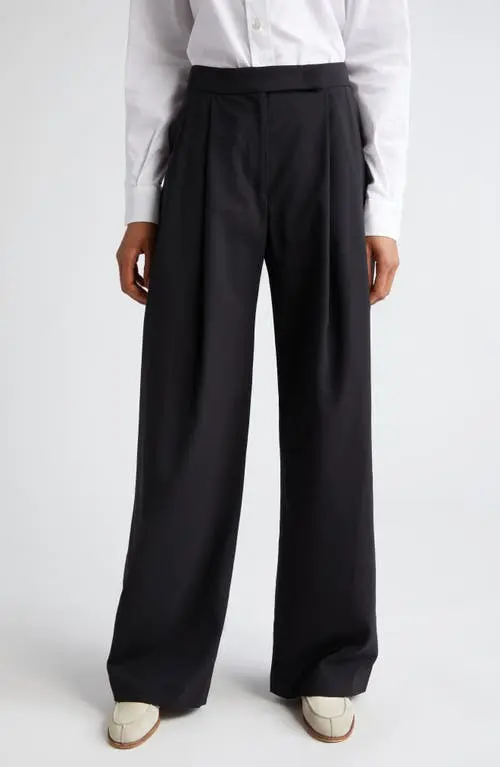 Eleventy Pleated Wide Leg Trousers