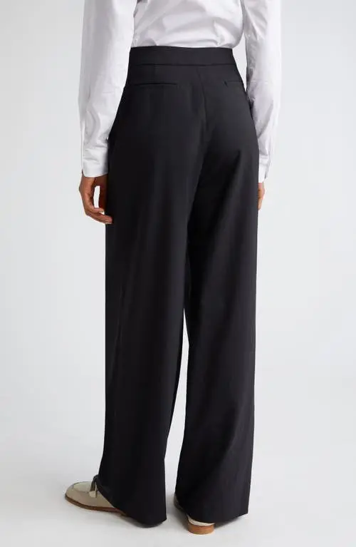 Eleventy Pleated Wide Leg Trousers