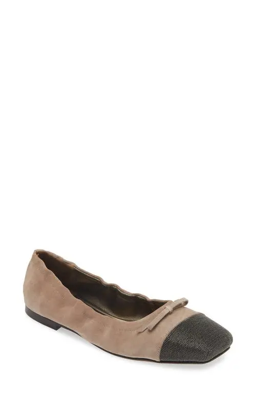 Brunello Cucinelli Monili Cap Toe Ballet Flats