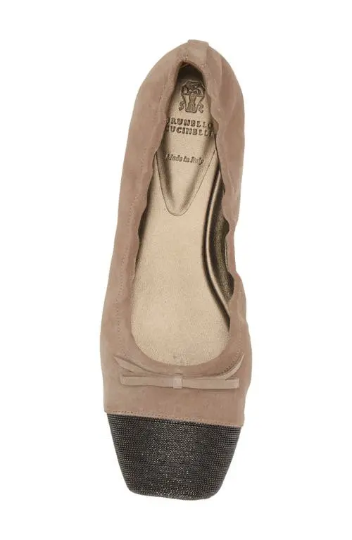Brunello Cucinelli Monili Cap Toe Ballet Flats
