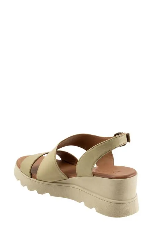 BUENO Gianna Slingback Platform Wedge Sandal - Moss