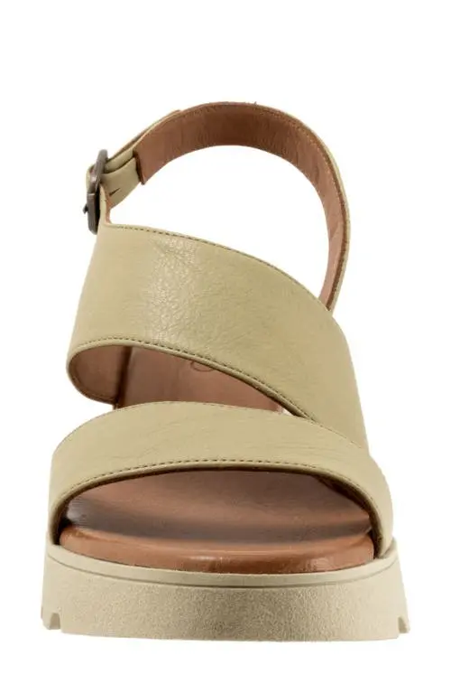 BUENO Gianna Slingback Platform Wedge Sandal - Moss