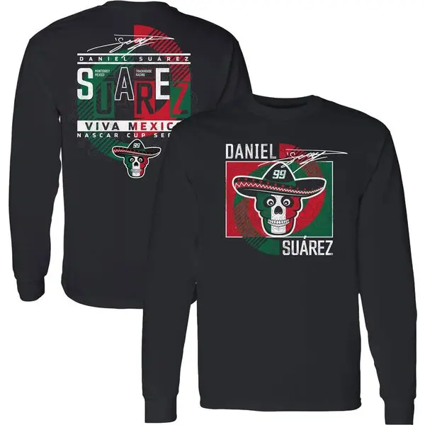 TRACKHOUSE RACING TEAM COLLECTION Daniel Suarez Vivo Long Sleeve T-shirt - Black