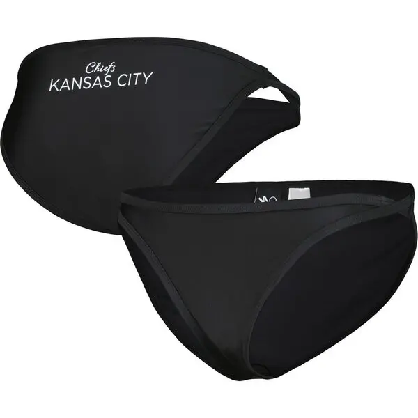 G-III 4HER BY CARL BANKS Kansas City Chiefs Hall Of Fame Bikini Bottom - Black