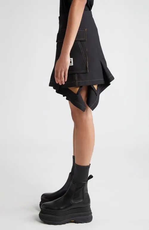 Sacai X Carhartt Wip Asymmetrical Wrap Skirt